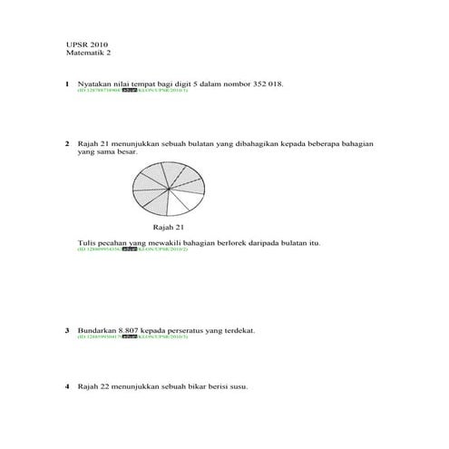 Upsr 2010 maths2 | DOC