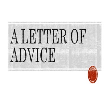 Upstream B1: Letter of Advice | PPTX