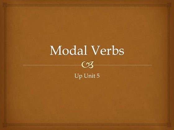 Modals verbs | PDF
