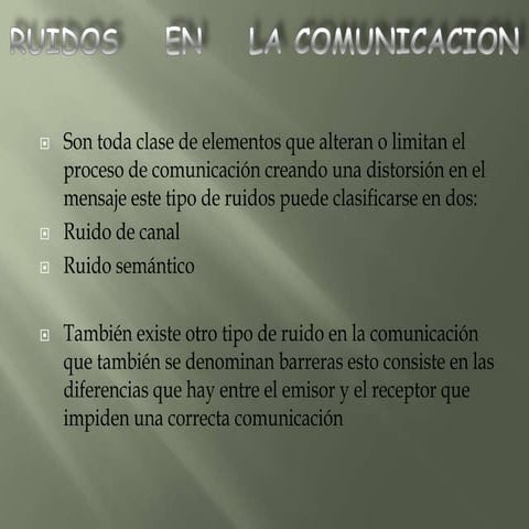 Uptc Ruidos En La Comunicacion | PPTX