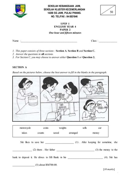 Bahasa Inggeris Form 2 (Paper 2) Writing | DOCX