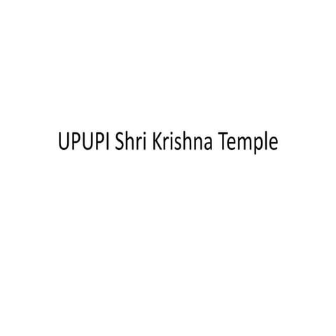 UPUPI Shri Krishna Temple Manglore Karnataka.pptx