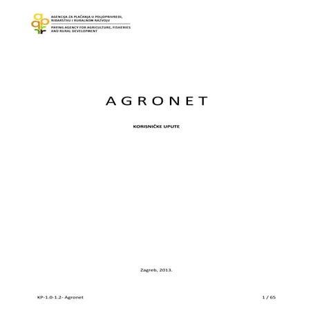 Upute agronet | PDF