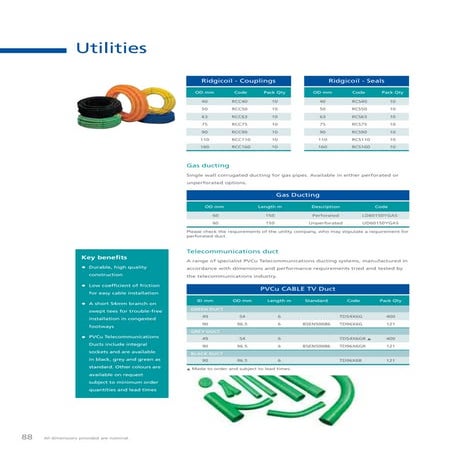 uPVC Cable TV Duct - Polypipe Cable Ducting | PDF