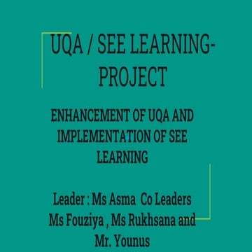 UQA and SEE learning project.pptx