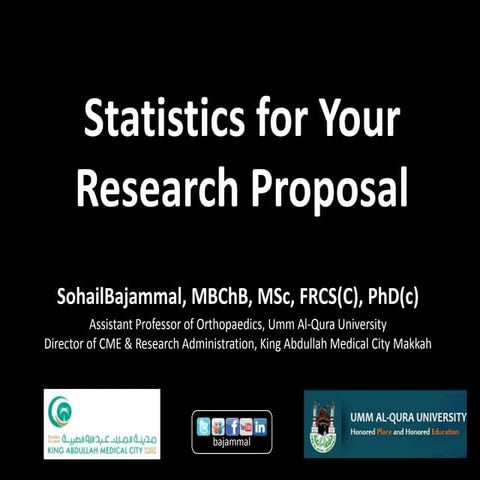 UQUMRC KAMC Biostatistics for your Research Proposal 2012 | PPTX