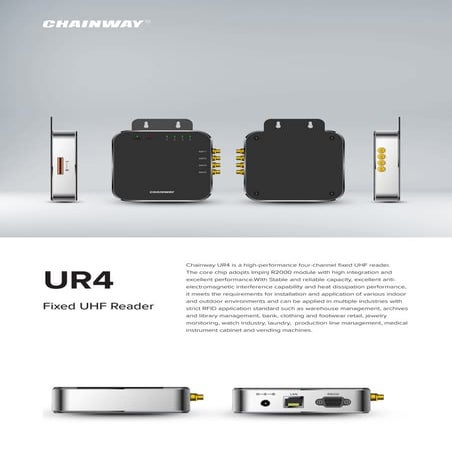 Chainway UR4 Fixed UHF Reader | PDF | Technology & Computing