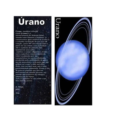 Urano - Ciência Planetária e Planetologia Comparada | PPTX