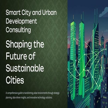 Smart City & Urban Development Consulting: Building Sustainable ...