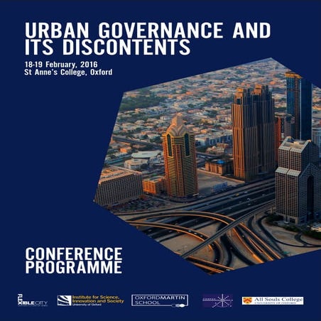 'Urban Governance & Its Discontents' Programme International Conference ...