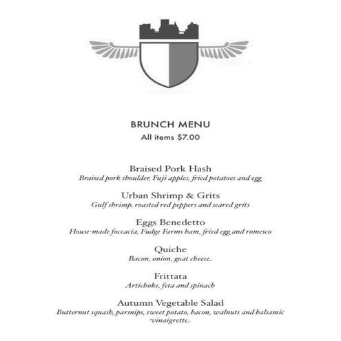 Urban Standard - 2010 brunch menu | PDF