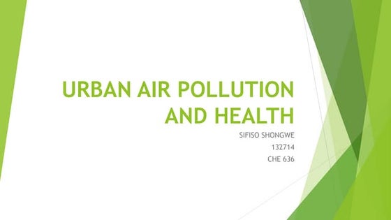 Effect Of Air Pollution On Human Health | PPT