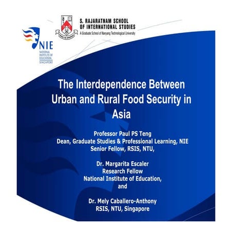 The Interdependence Between Urban and Rural Food Security in Asia 2011 ...