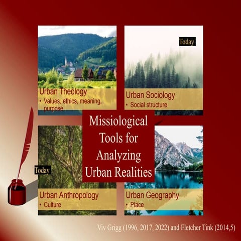 540-7 Missiological Tools for Analyzing Urban Realities: Urban ...