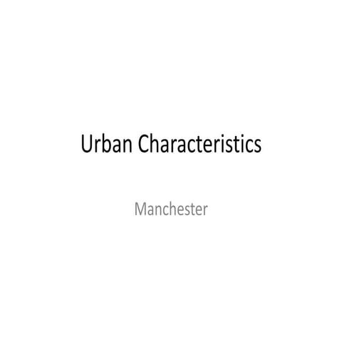 Urban Characteristics | PPTX