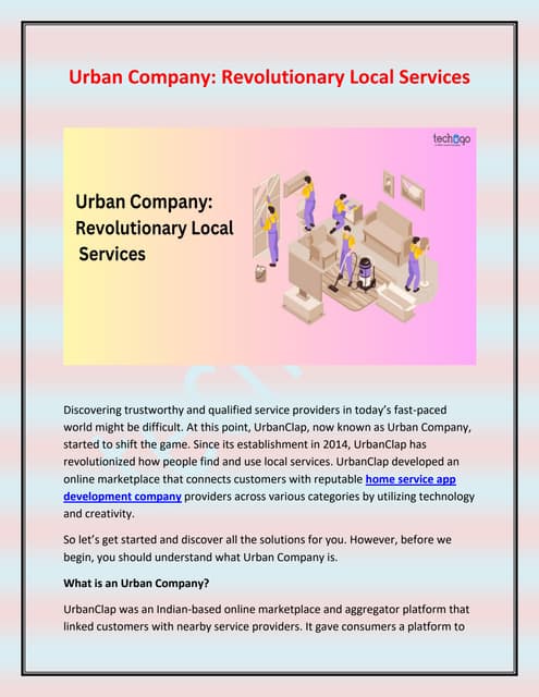 Urbanclap | PPTX | Business | Business and Finance