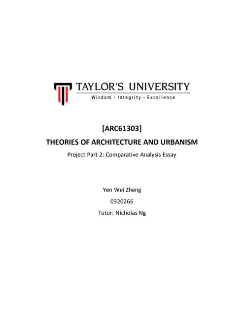 Comparative Analysis: Theories of architecture | PDF