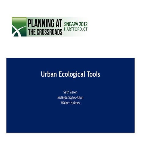 Urban Ecological Tools | PDF | Landscaping | Home & Garden