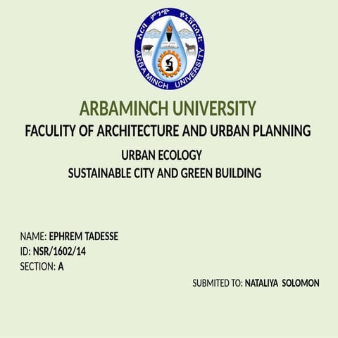 Urban Ecology#susainable city and green buildings.pptx