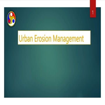 Management and control of gully erosion ppt | PPTX