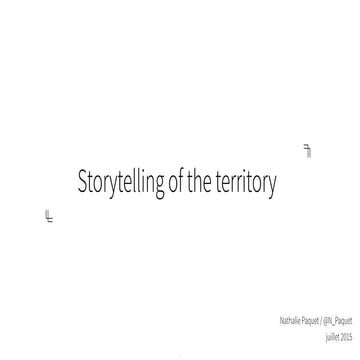 Storytelling of the territory | PPT