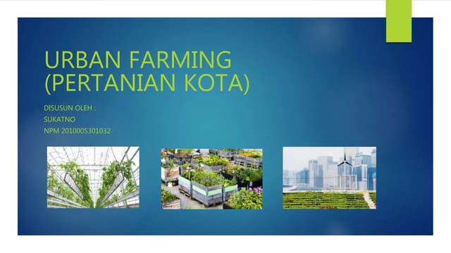 URBAN FARMING | PPTX