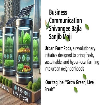 Urban_FarmPods... it business proposal for mba student | PPT