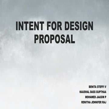 intent for design proposalintent for design proposal intent for design ...