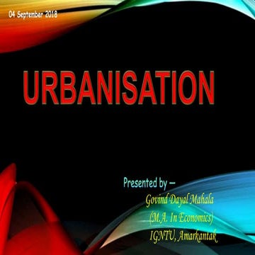 Urbanisation | PPTX