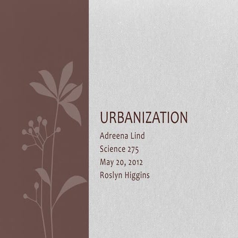 Urbanization | PPT