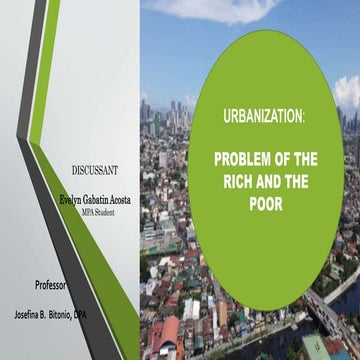 URBANIZATION - PROBLEM OF RICH AND POOR.pptx