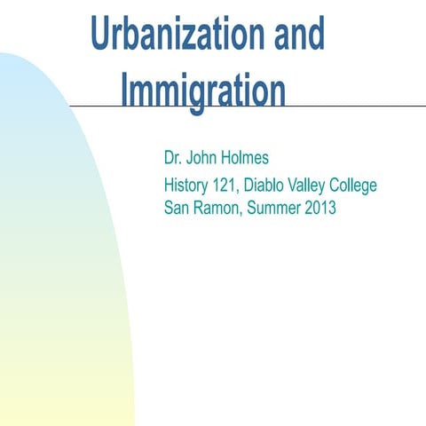 Urbanization and immigration | PPT