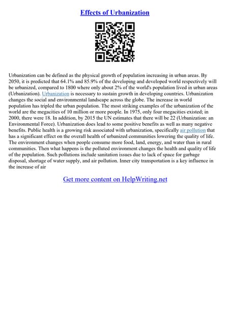 Urbanization | PPT