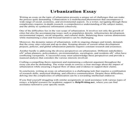 Urbanization Essay.pdf