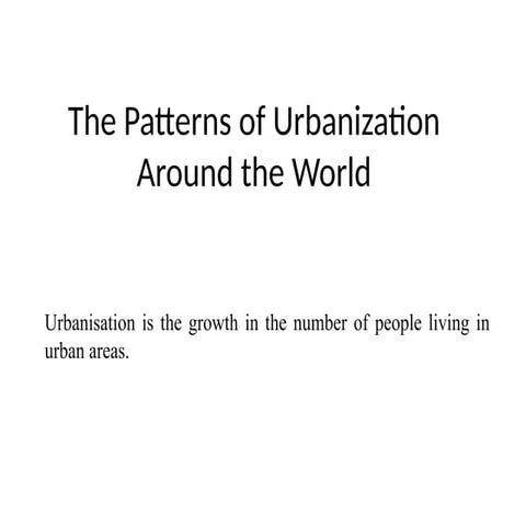 Urbanization patterns IN SUSTAINABLE DEVELOPMENT GOALS .pptx