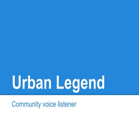 Urban legend | PPT
