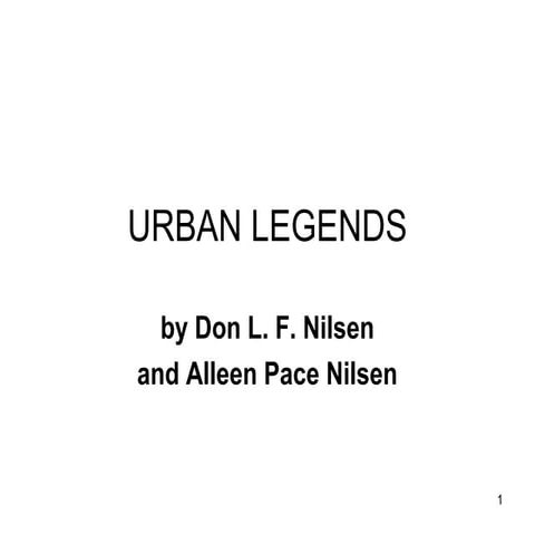 Urban Legends | PPT