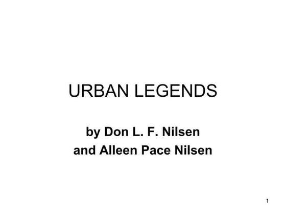 Urban Legend | PPT
