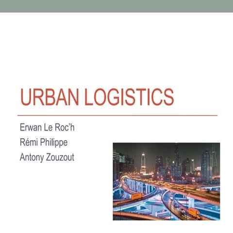 Urban Logistics | PPTX
