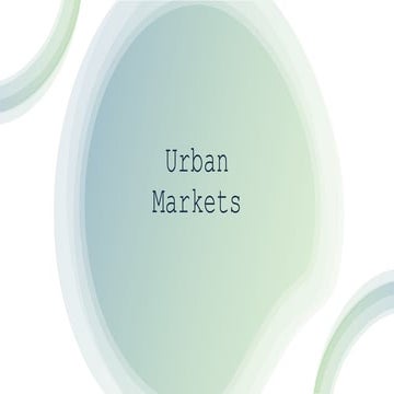 Urban Markets and their functions in communities | PPTX