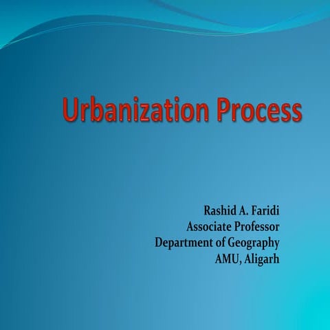 Causes of Urbanisation | PDF