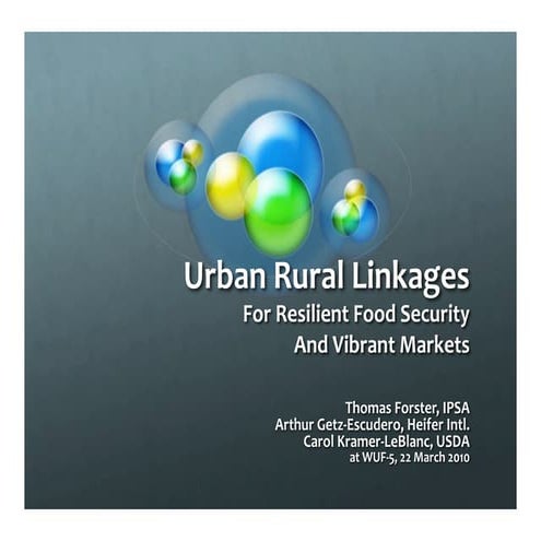 Urban Rural Linkages Session | PDF