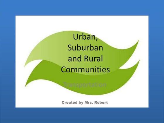 Community Types for Kids (2nd Grade) | PPTX | Land and Farms | Real Estate