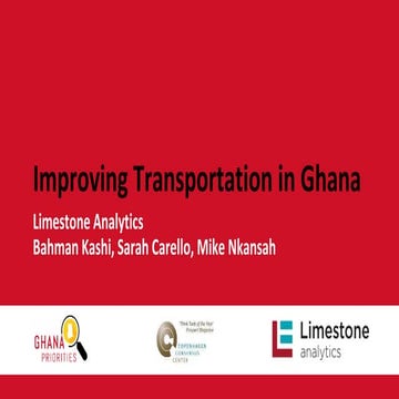 Ghana Priorities: Urban Transportation | PPTX