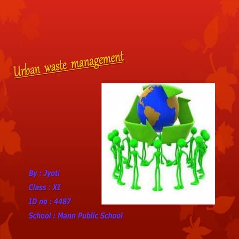 Urban waste management | PPTX