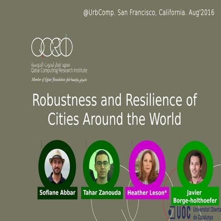 Robustness and Resilience of Cities Around the World | PDF