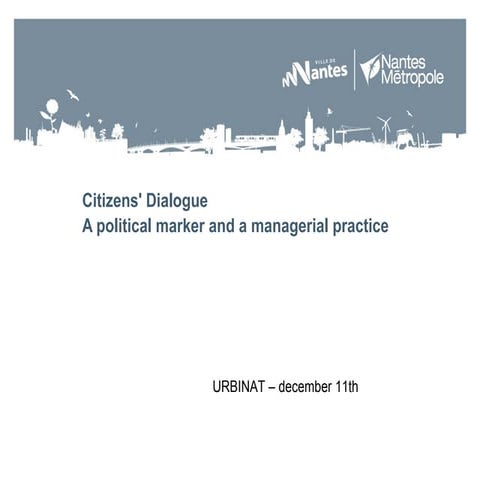 Citizens' Dialogue: A political marker and a managerial practice | PDF