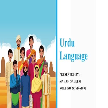 Urdu Language.pptx about culture, background | PPTX