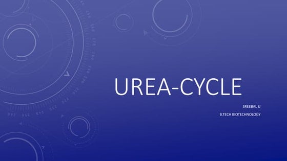Urea cycle | PPT