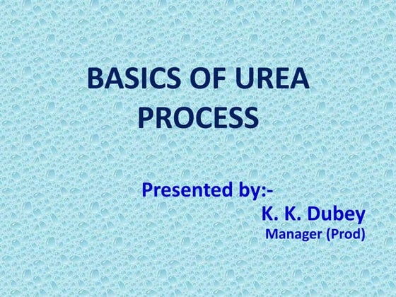 Urea manufacturing process | PPT